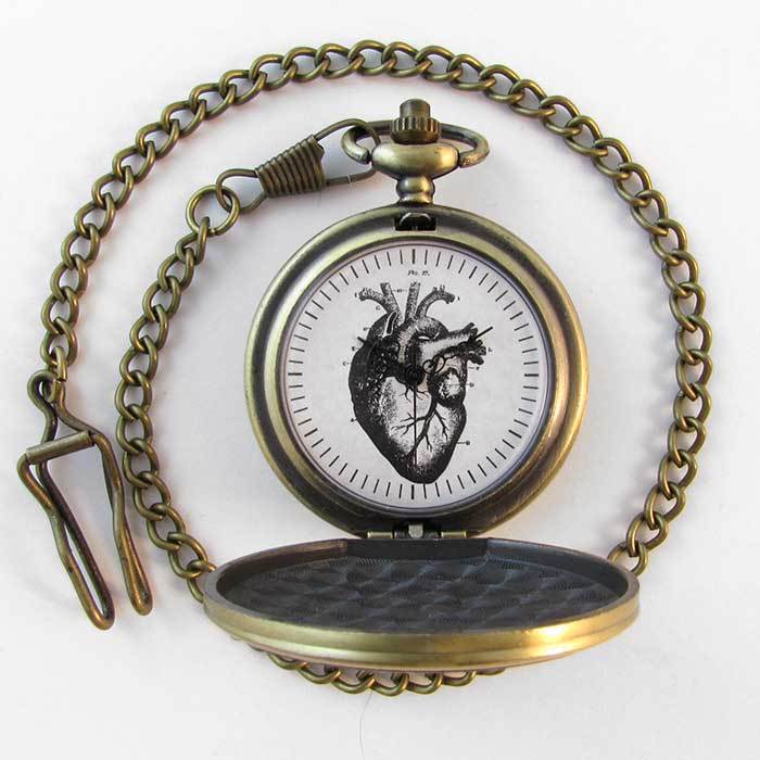 Anatomical Heart Pocket Watch – Squirrel City Jewelers